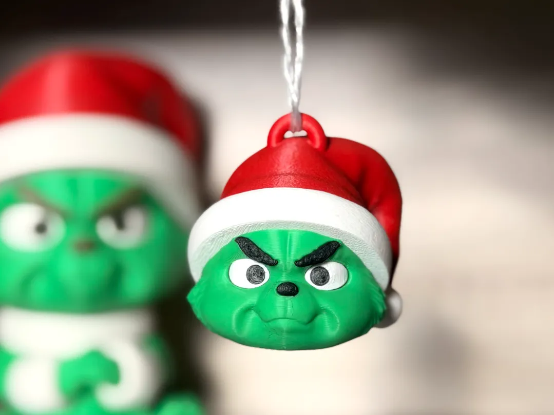 Baby Grinch Christmas Bauble - Free 3D Print Model - MakerWorld