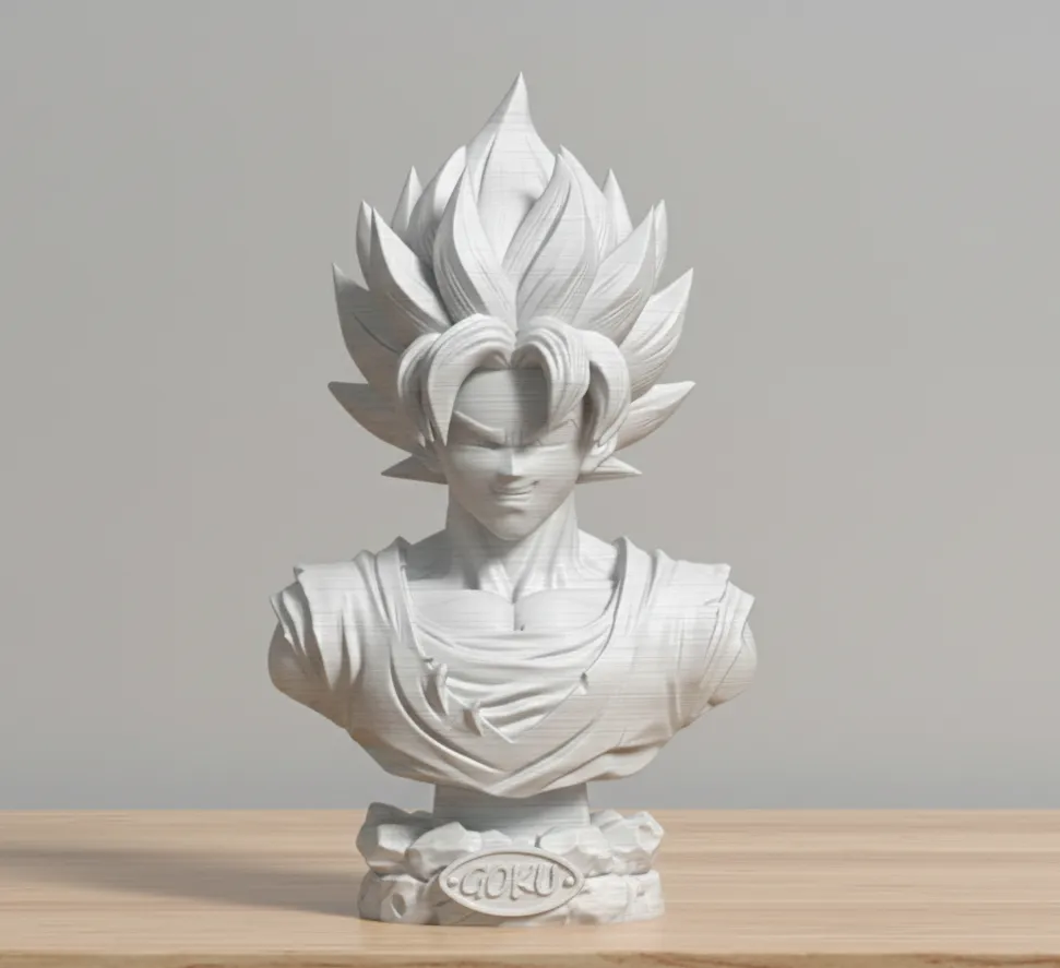 Goku Bust - Free 3D Print Model - MakerWorld