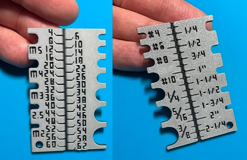 Double Sided-Metric and Imperial Screw Gauge/Sizer by EternalGnome ...