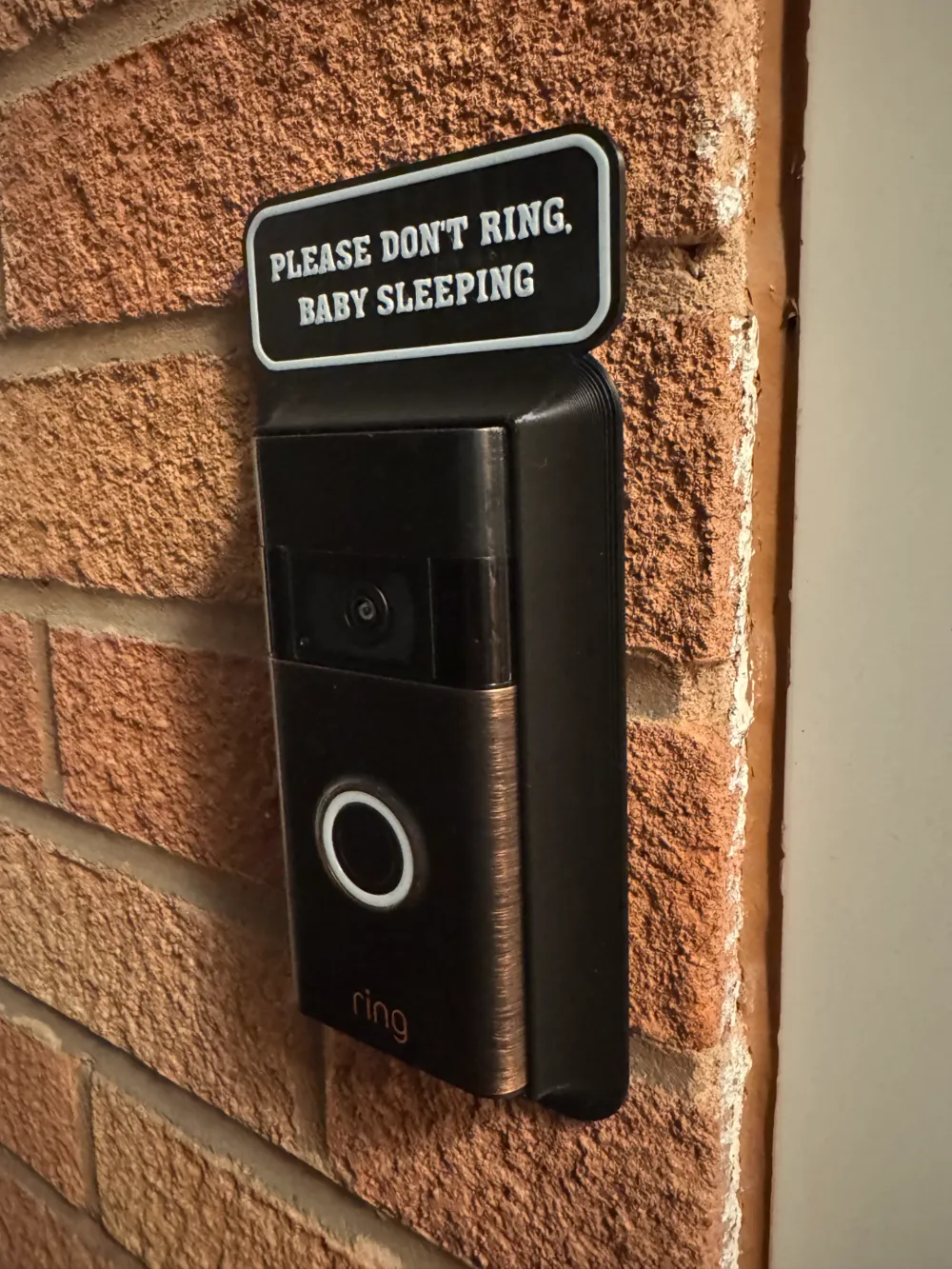 Ring Doorbell Frame - Customisable Sign! - Free 3D Print Model - MakerWorld