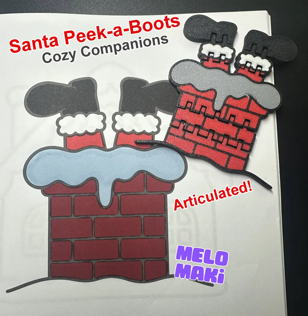 Santa Peek-a-Boots - The Master of Hide-and-Seek! - Free 3D Print Model ...