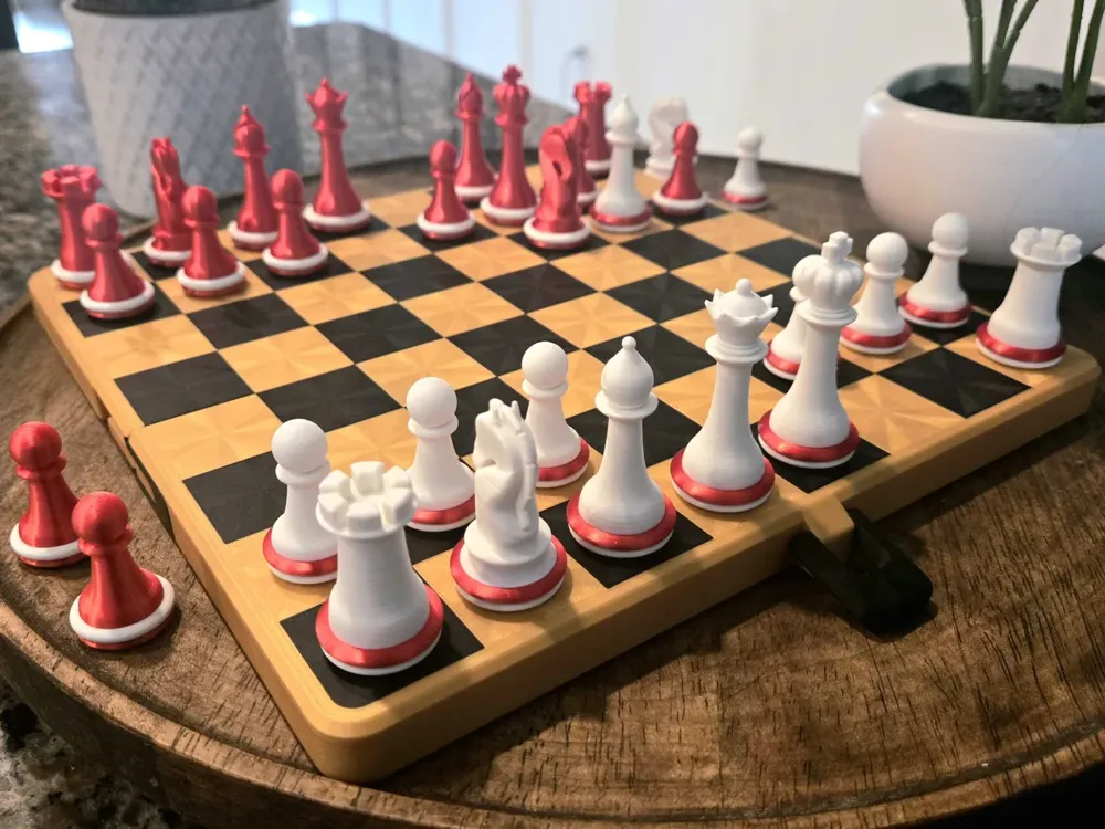 Folding Travel Chess Set - Free 3D Print Model - MakerWorld