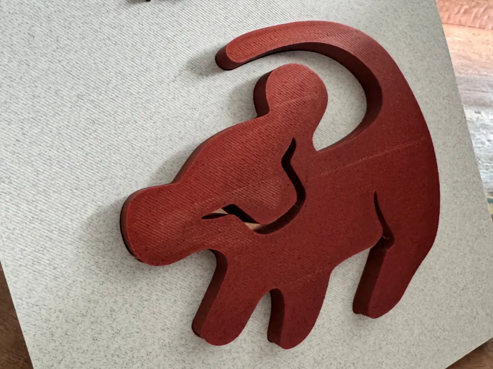 Simba Door Sign with editable name - Free 3D Print Model - MakerWorld