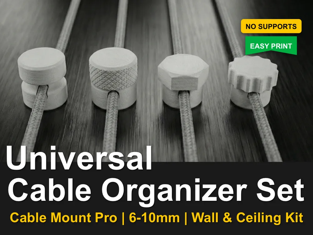 Universal Screw-On Cable Organizer System 6,8,10mm - Free 3D Print ...