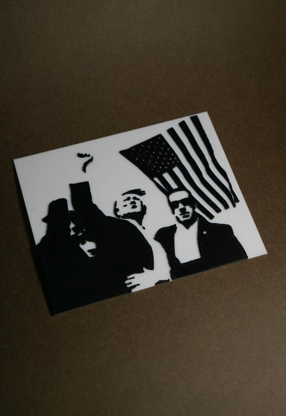 Stencil President Trump's Triumph After attack by House of 3D - MakerWorld