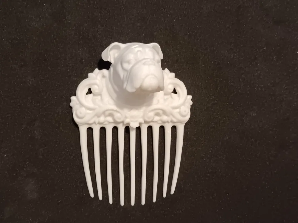 English Bulldog Hair Comb - Free 3D Print Model - MakerWorld