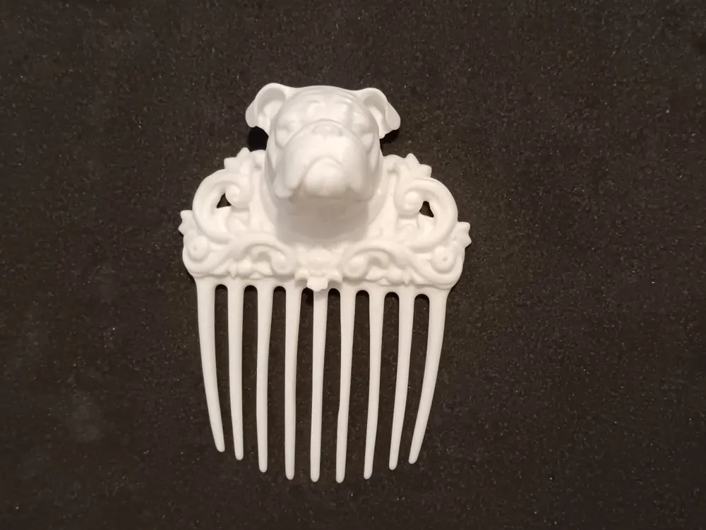 English Bulldog Hair Comb - Free 3D Print Model - MakerWorld