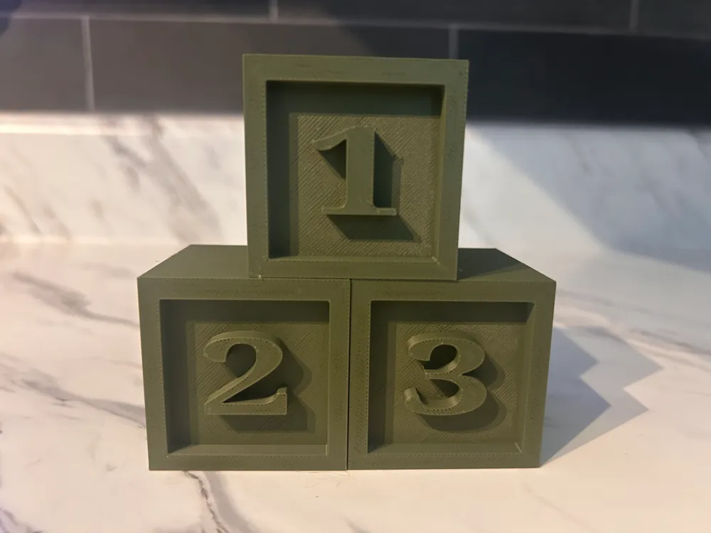 Baby Number Blocks by John MakerWorld: Download Free 3D Models