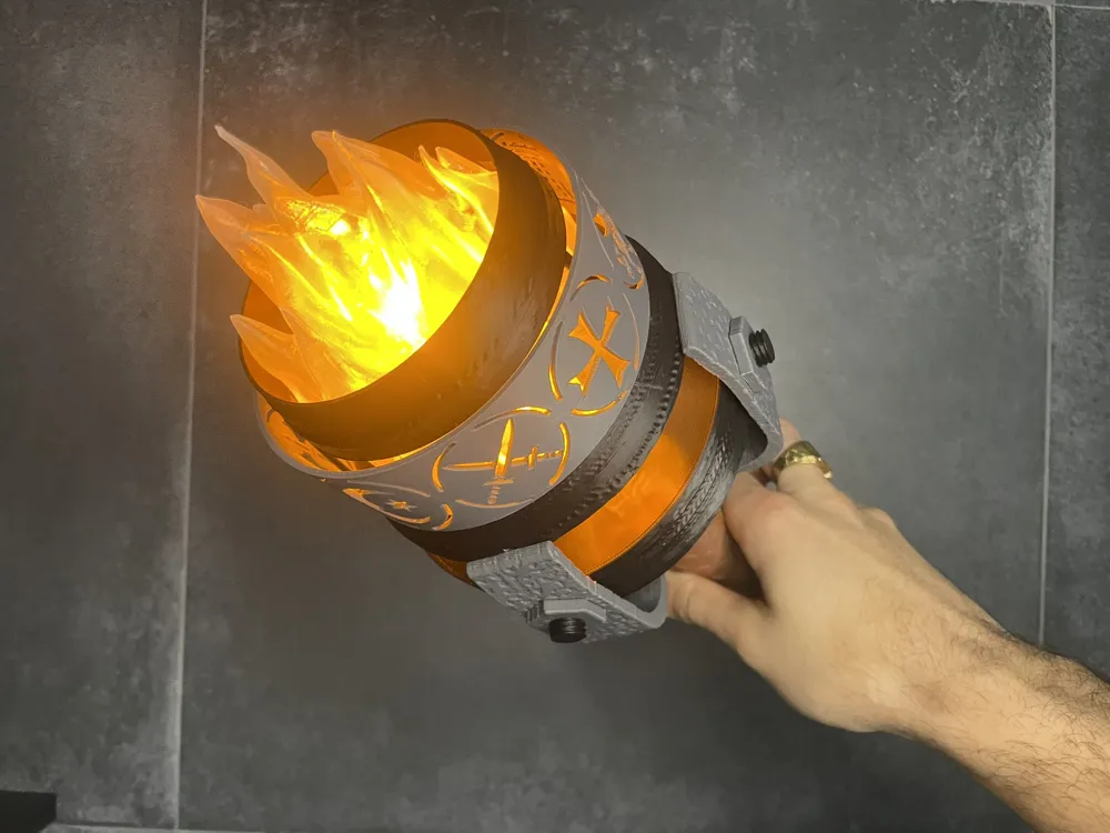 Portable medieval torch - Free 3D Print Model - MakerWorld