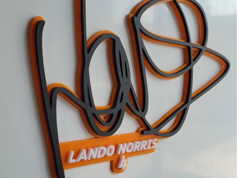 Lando Norris signature - Free 3D Print Model - MakerWorld