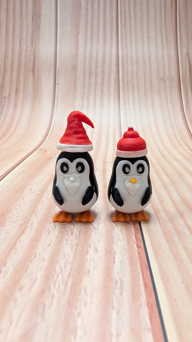 Cute Penguin with a christmas cap by Mani783 - MakerWorld