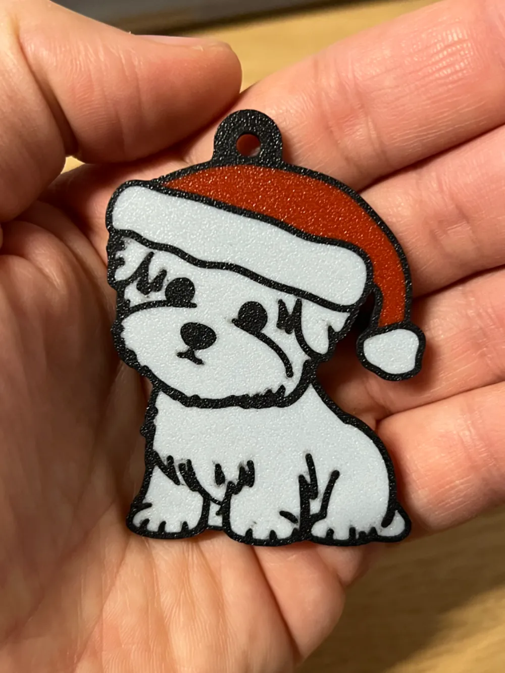 Cute Maltese dog keychain - Christmas Edition by 3Dingo MakerWorld ...
