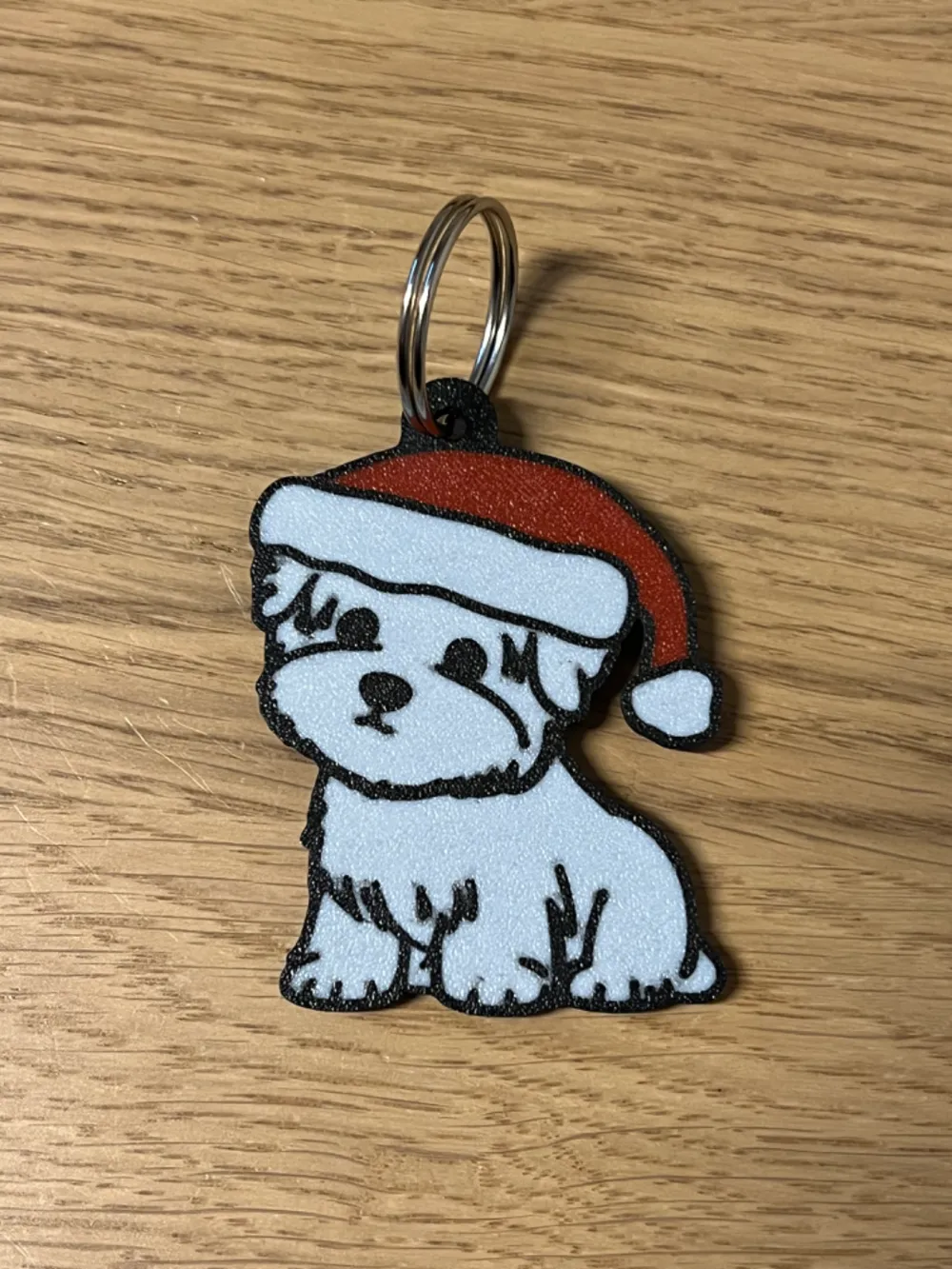 Cute Maltese dog keychain - Christmas Edition by 3Dingo MakerWorld ...