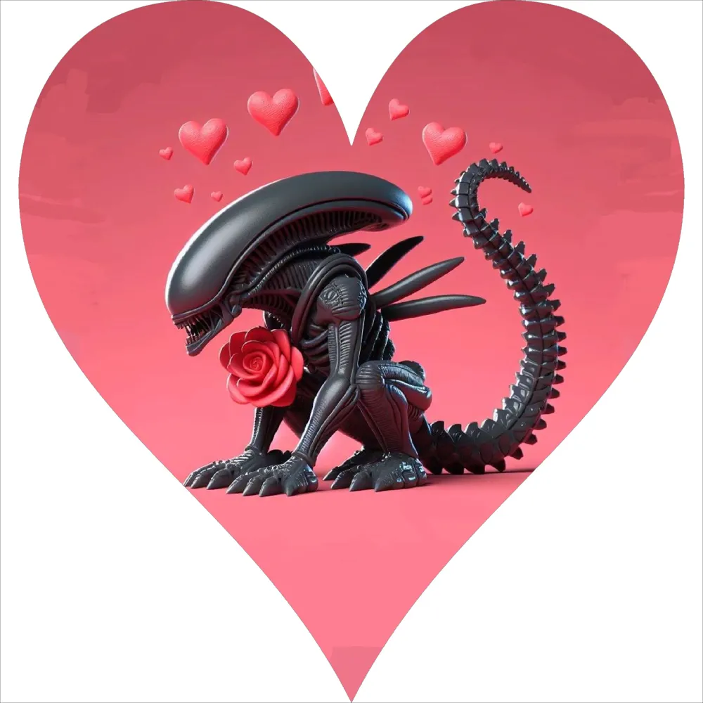 LITHOPHANE - Alien Xenomorph in love - pet by Jendapce - MakerWorld