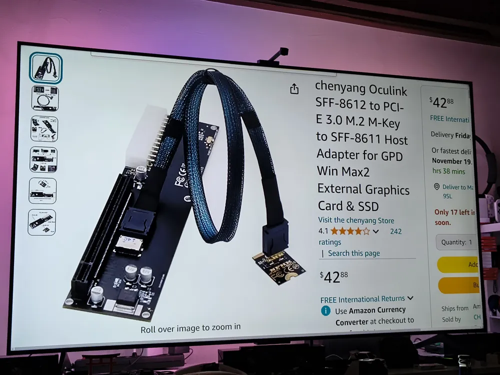 Oculink Adapter ATX GPU Stand Holder egpu - Free 3D Print Model ...
