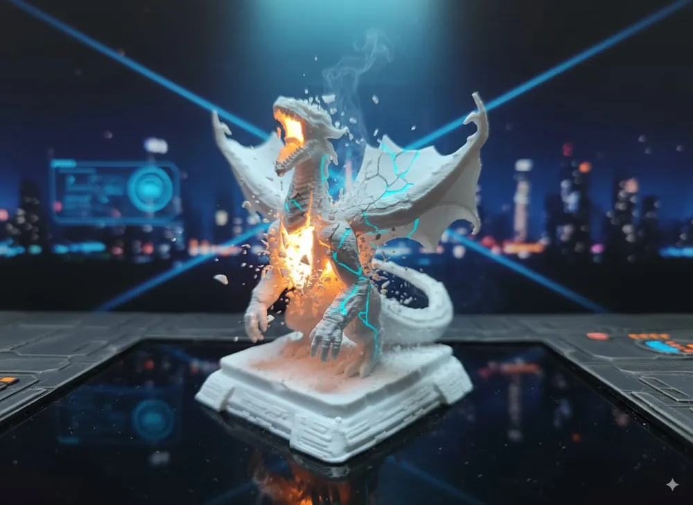 Voltfire Ascendant – Cyber Dragon Figurine by Sean MakerWorld: Download ...