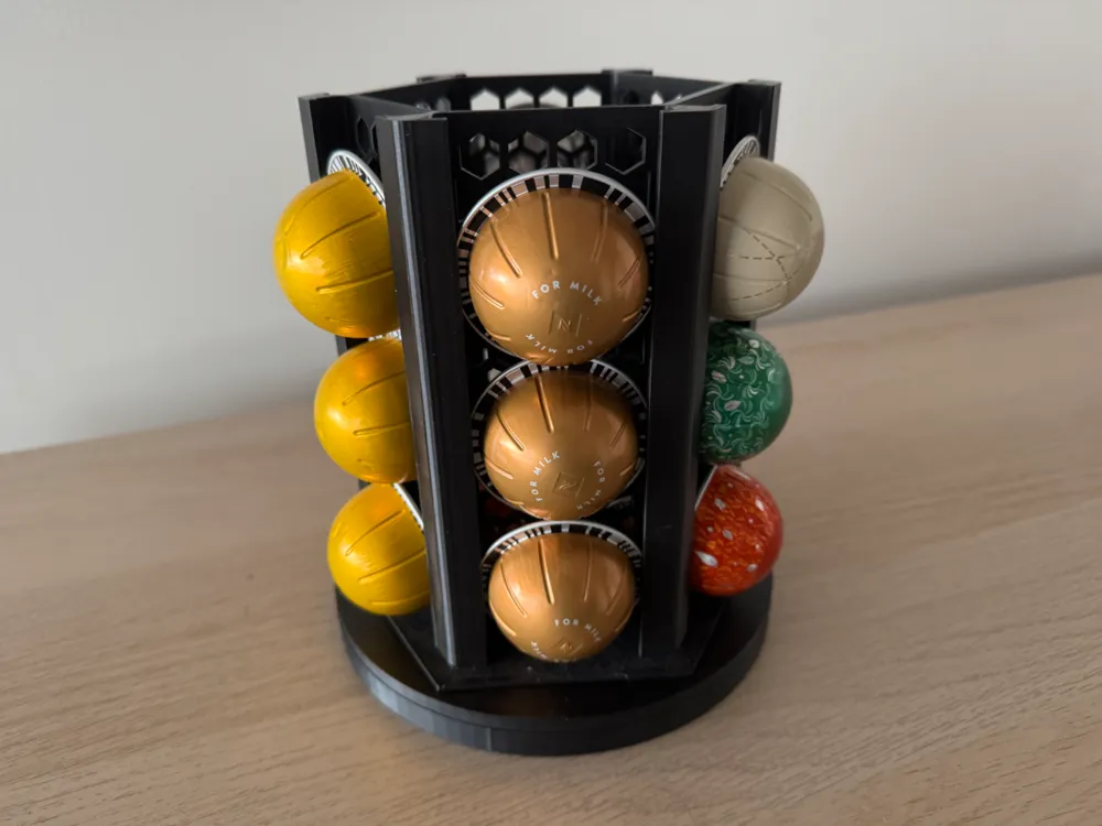 Nespresso Vertuo Capsule Holder w/ Rotating Base - Free 3D Print Model ...
