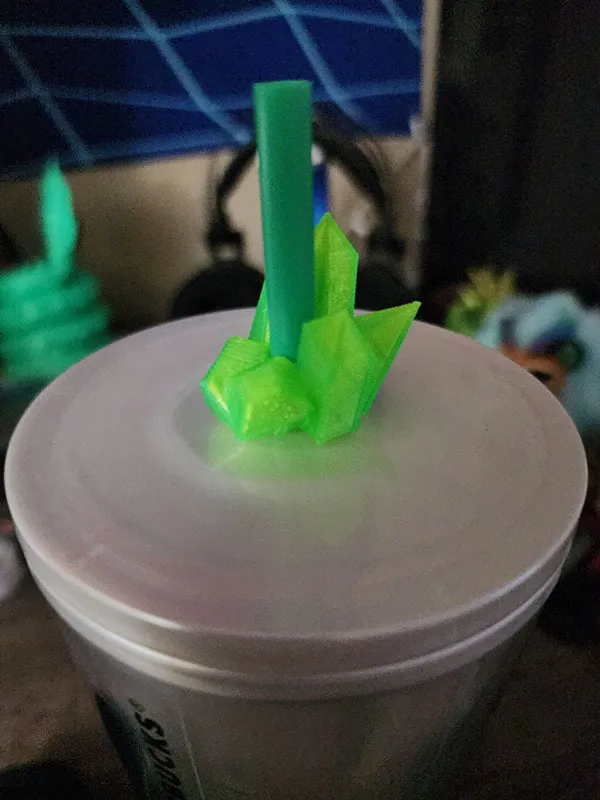Crystal Cluster Straw Topper by KyuubiNight - MakerWorld