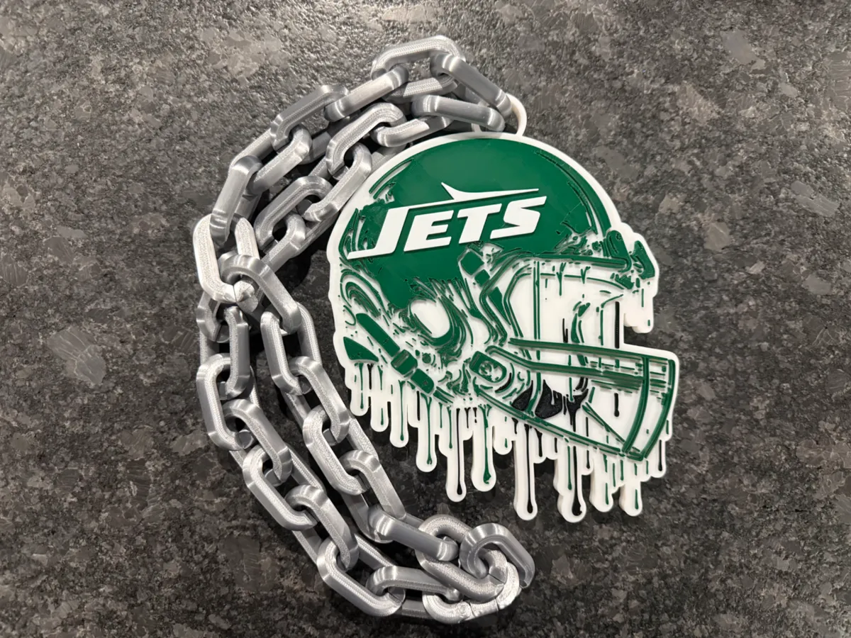 New York Jets Helmet Drip Hype Chain - Free 3D Print Model - MakerWorld