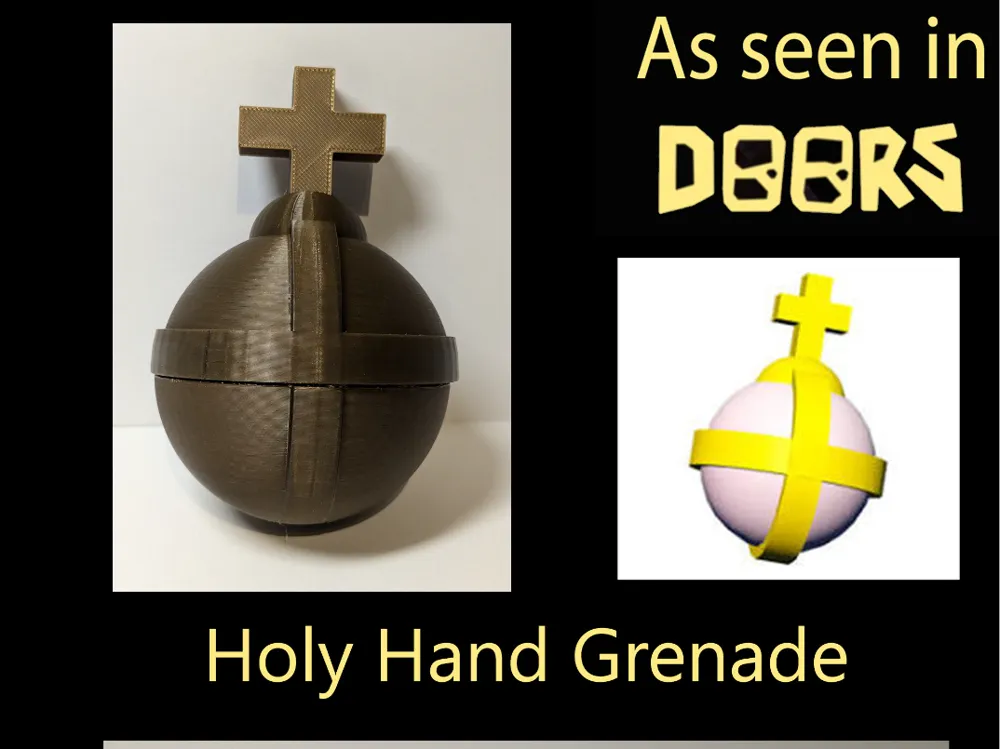 Holy Hand Grenade from Doors (Roblox) by Together 3D MakerWorld ...