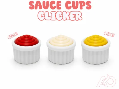 SAUCE CUPS CLICKERS - Free 3D Print Model - MakerWorld