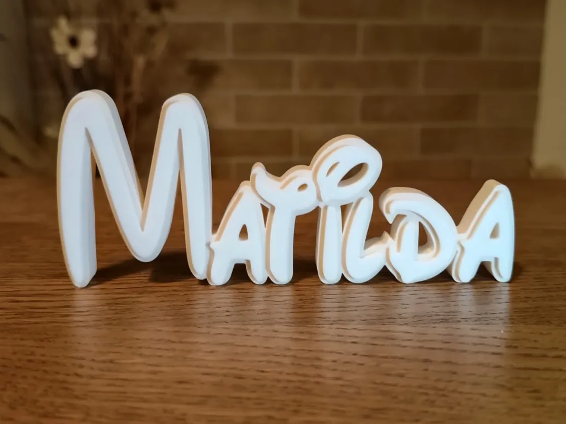 Disney Name Sign Matilda - Free 3D Print Model - MakerWorld
