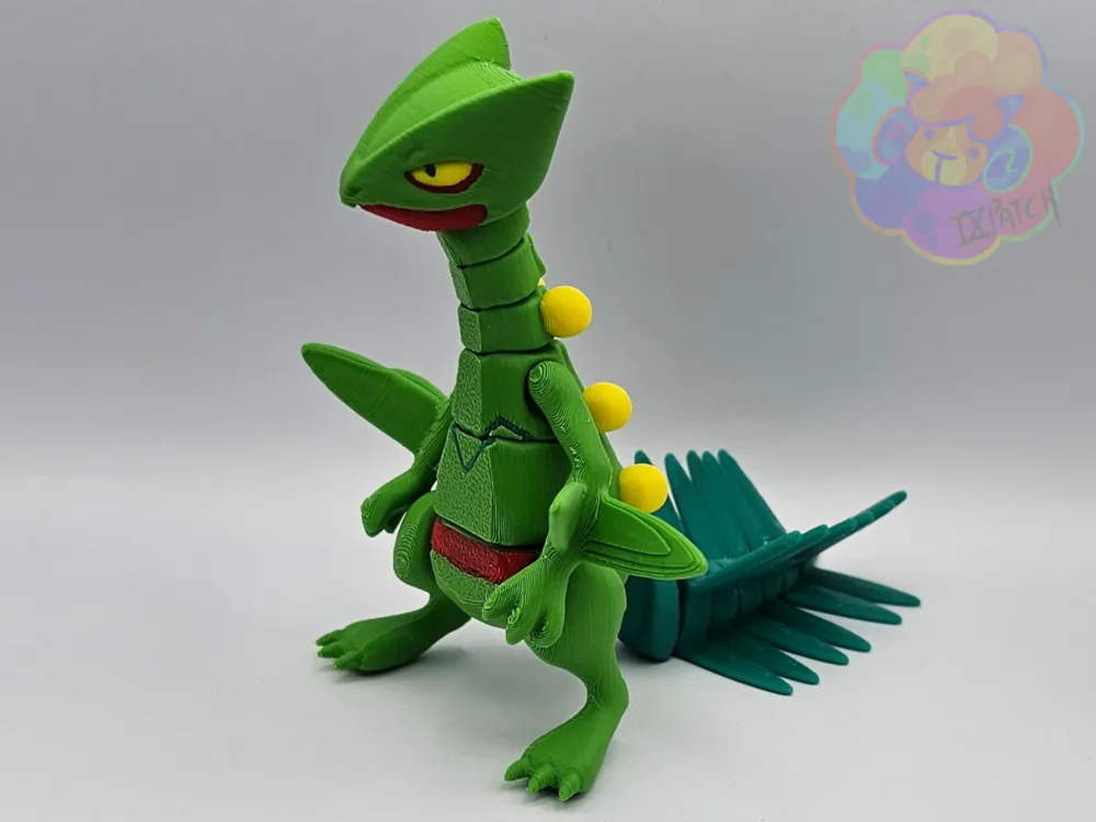 Sceptile - Flexi Articulated Pokémon - Free 3D Print Model - MakerWorld