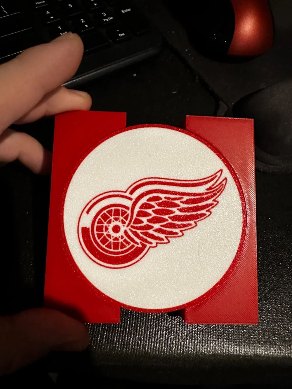 Detroit Red Wings Coasters and Holder by Biochem - MakerWorld