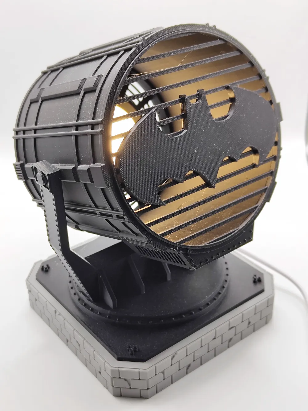 Bat Signal with base (LED lamp Kit 001) - Free 3D Print Model - MakerWorld