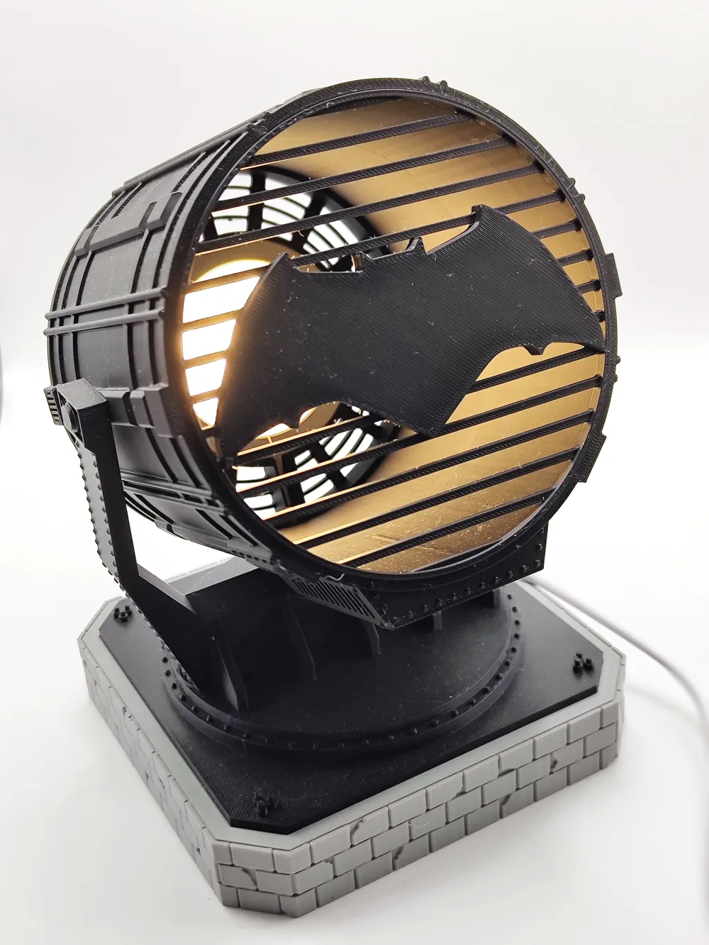 Bat Signal with base (LED lamp Kit 001) - Free 3D Print Model - MakerWorld