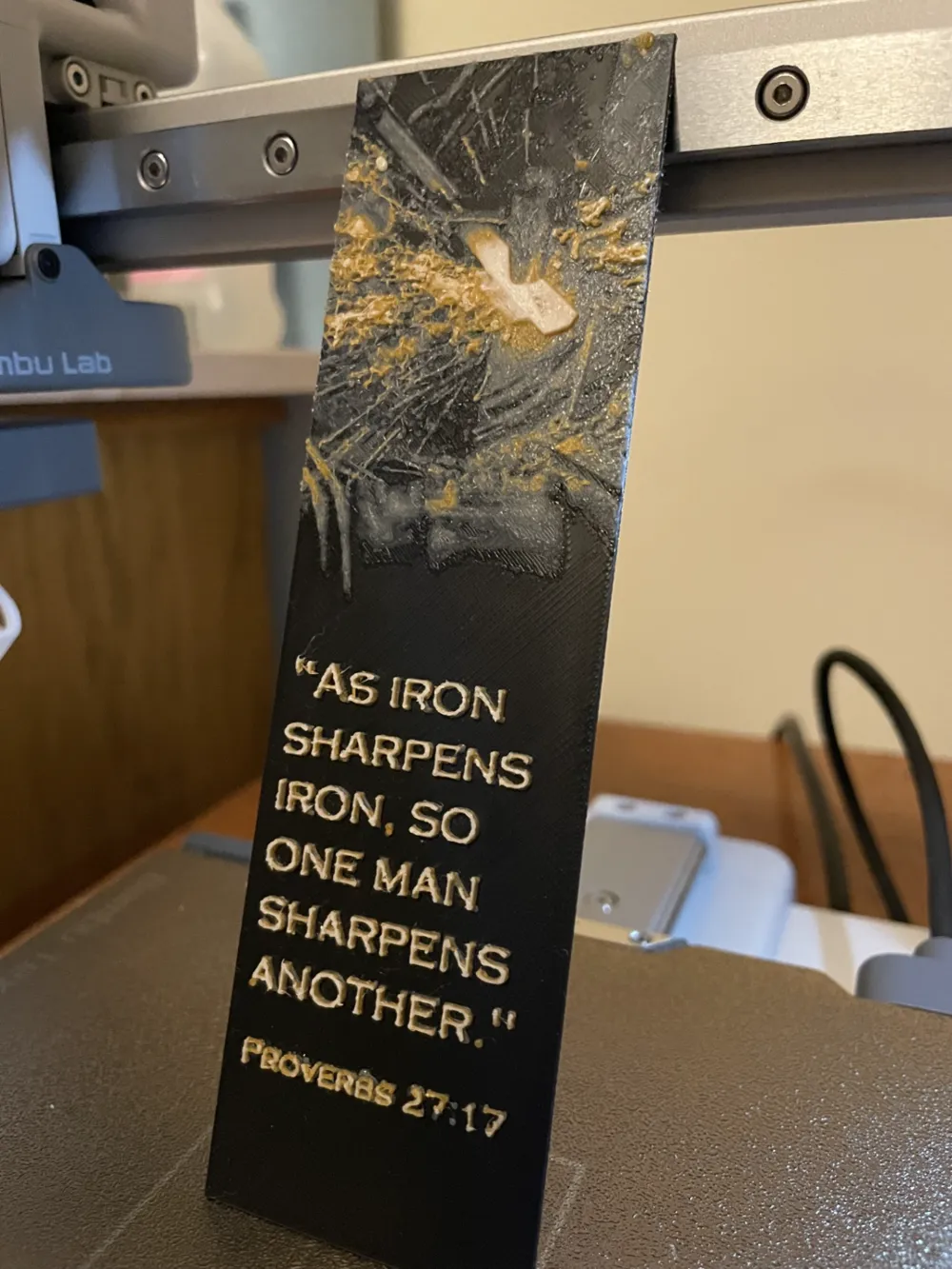 Iron Sharpens Iron Bookmark by 3D_Forged - MakerWorld