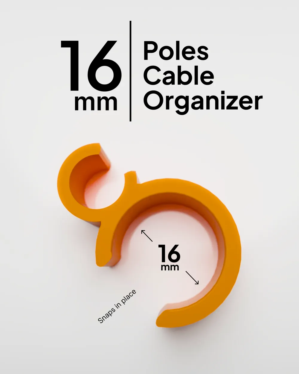 16 mm Poles Cable Organizer by CREALAB MakerWorld: Download Free 3D Models