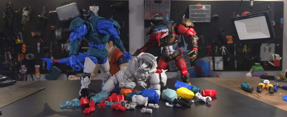 Action Figure Articulated Shark Marvel Legends - Free 3D Print Model ...