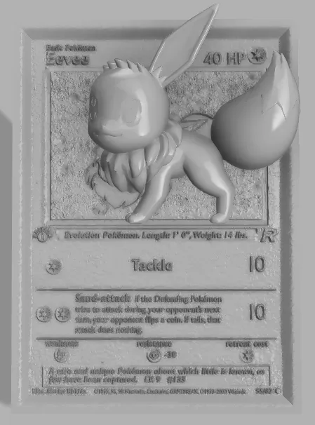 eevee pokemon card 3d by Cosmotech 3D - MakerWorld