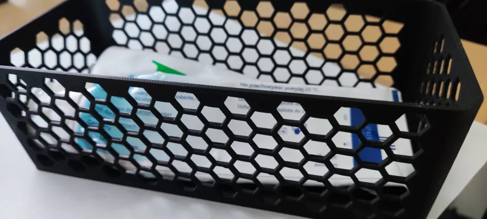 Hex basket / tray / bin | stackable ! by Kroduk MakerWorld: Download Free 3D Models