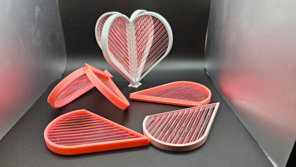 Heart String Art - Free 3D Print Model - MakerWorld