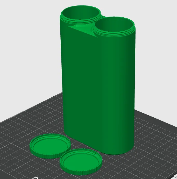 Double tube container by Tg - MakerWorld