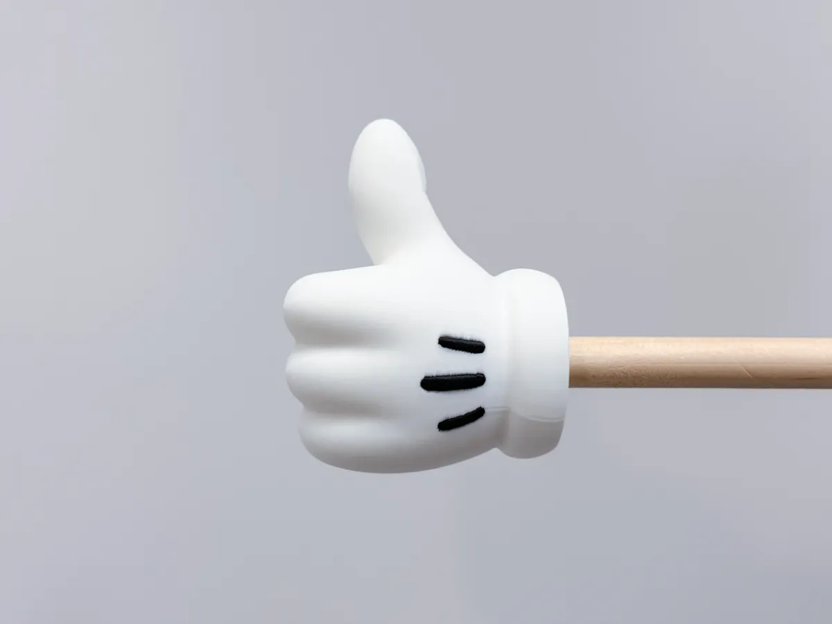 Cartoon Hand Pointer Stick - Thumbs Up - Free 3D Print Model - MakerWorld