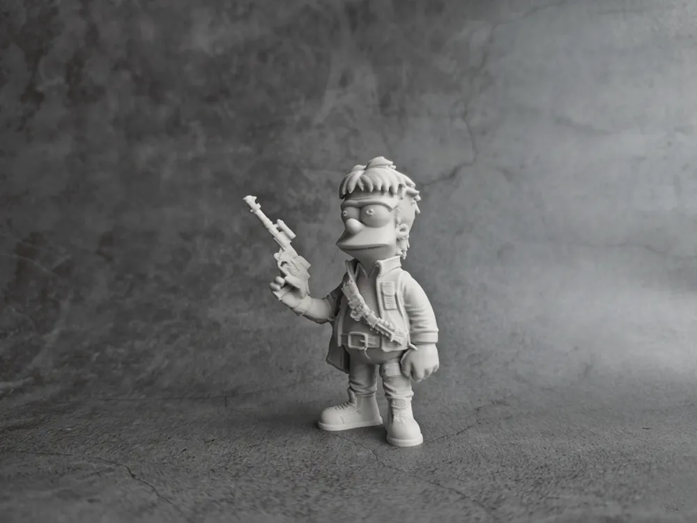 The Simpsons—Star Wars Han Solo Costume Desk Decoration Figurine by ...