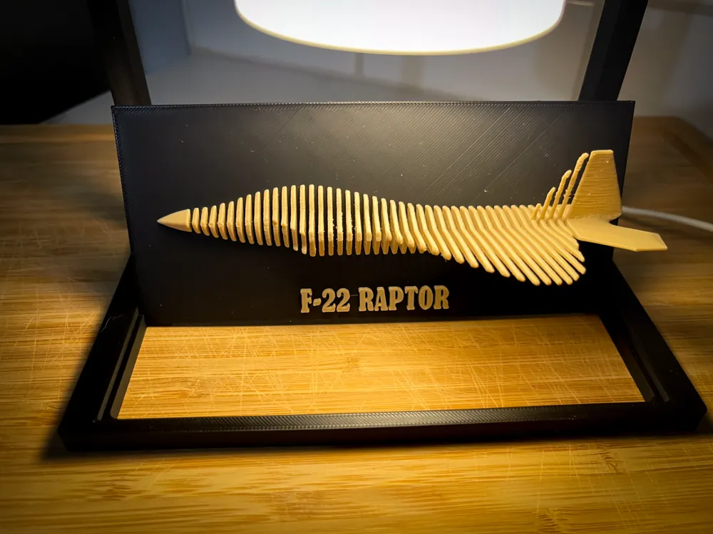 F22 Raptor Fighter Jet - Layered Art Sculpture by ShapeShift 3D ...