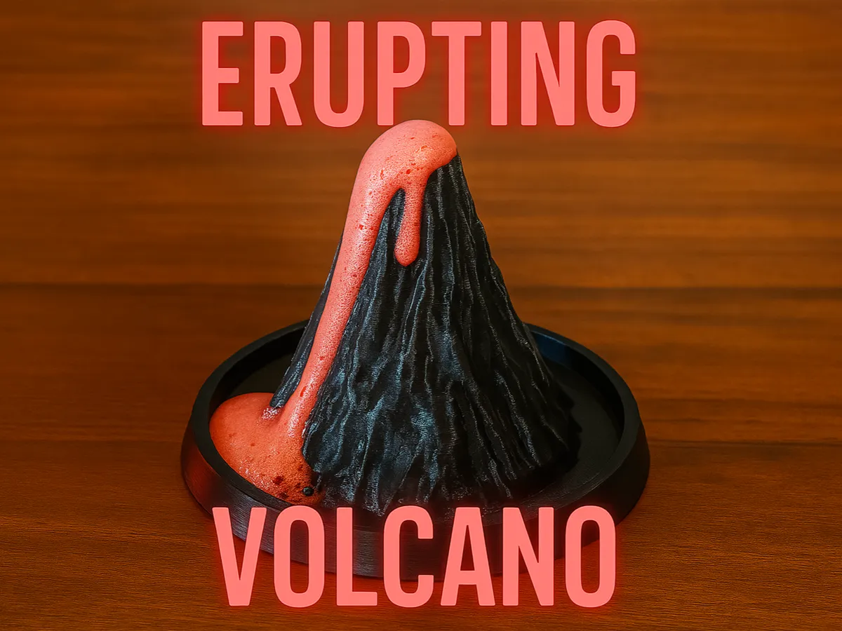 Erupting Volcano - Free 3D Print Model - MakerWorld