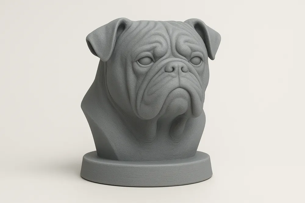 English Bulldog – 3D Printable Dog Bust by MyPetIn3D MakerWorld ...