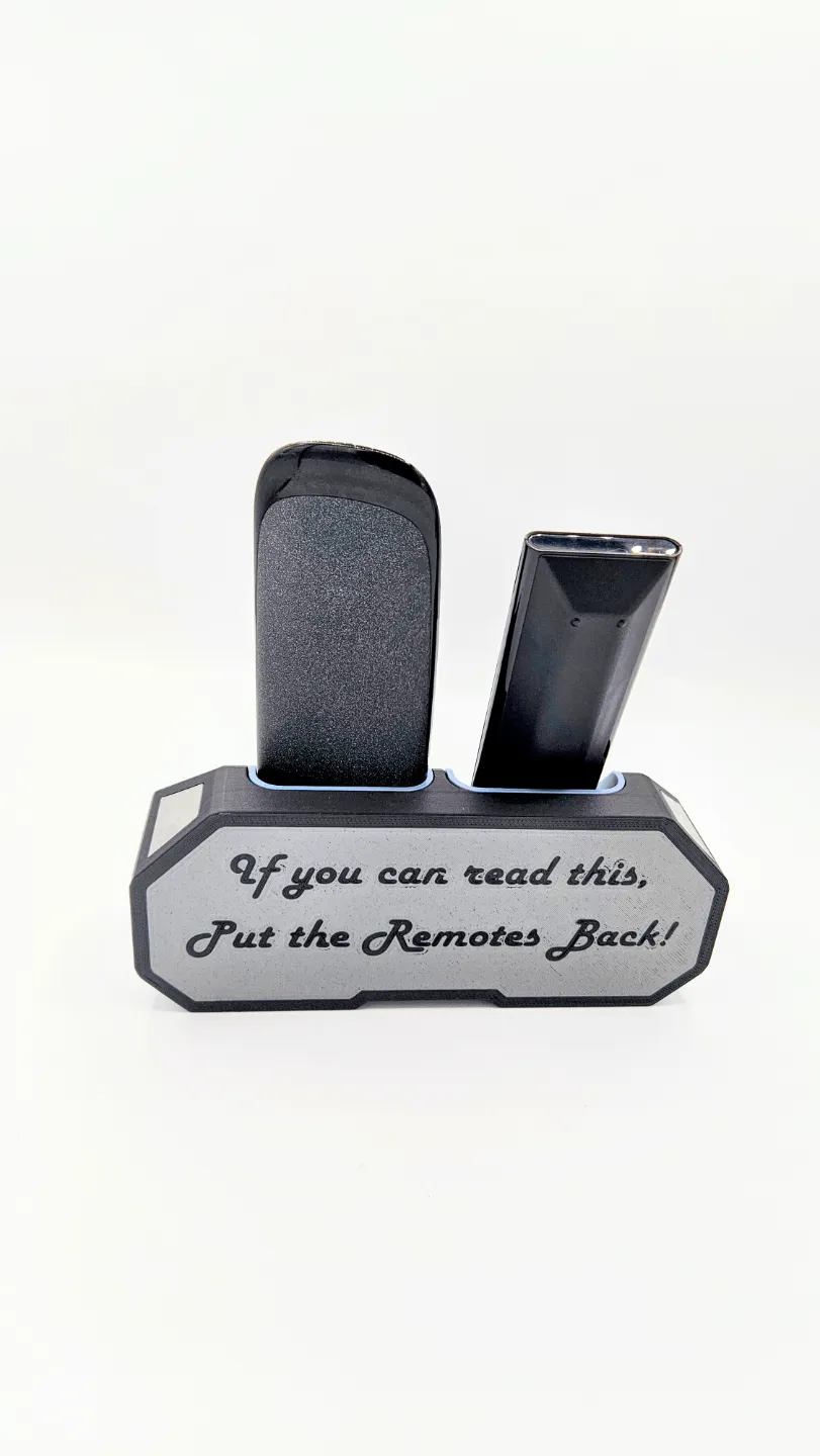 Dual Remote Control Holder – Hidden Storage by Idaho 3D Printing ...