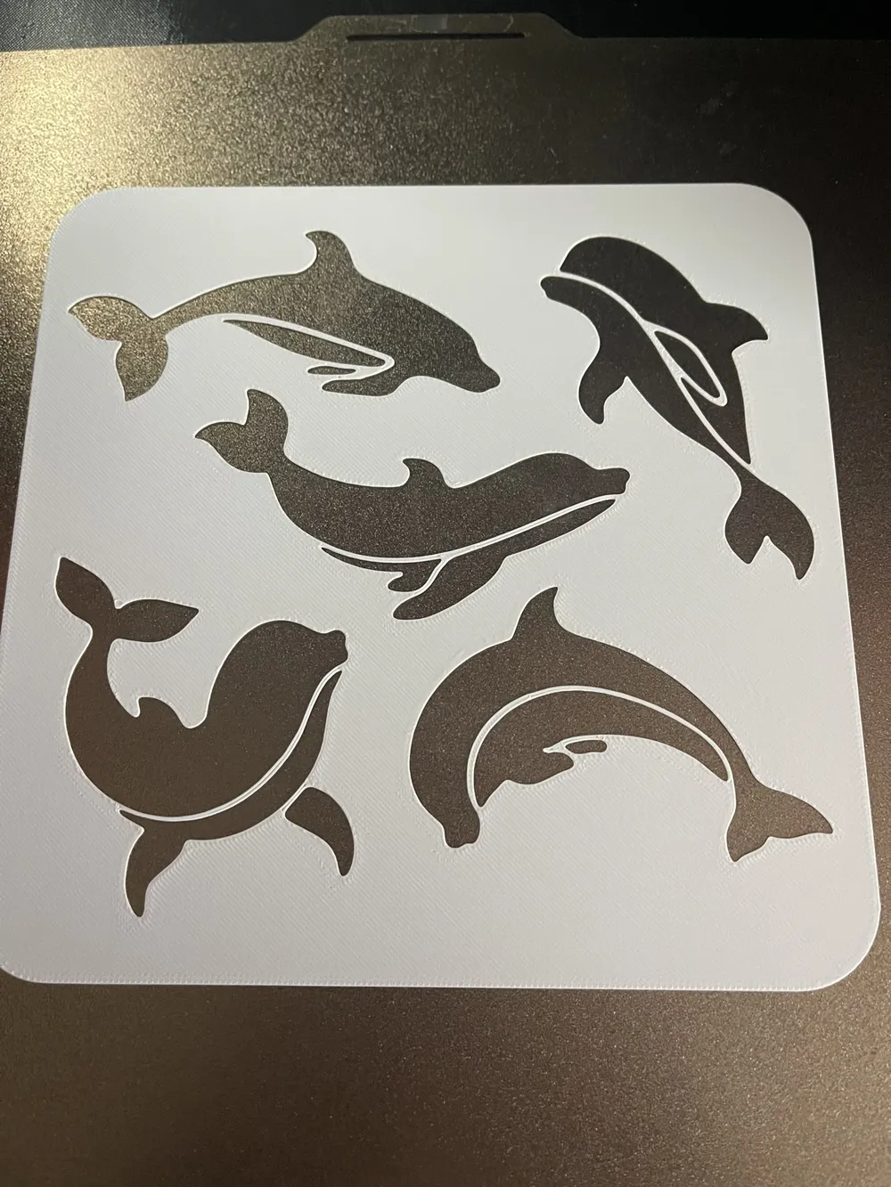 Dolphine - Stencil template by ideat0mMakerWorld: Download Free 3D Models