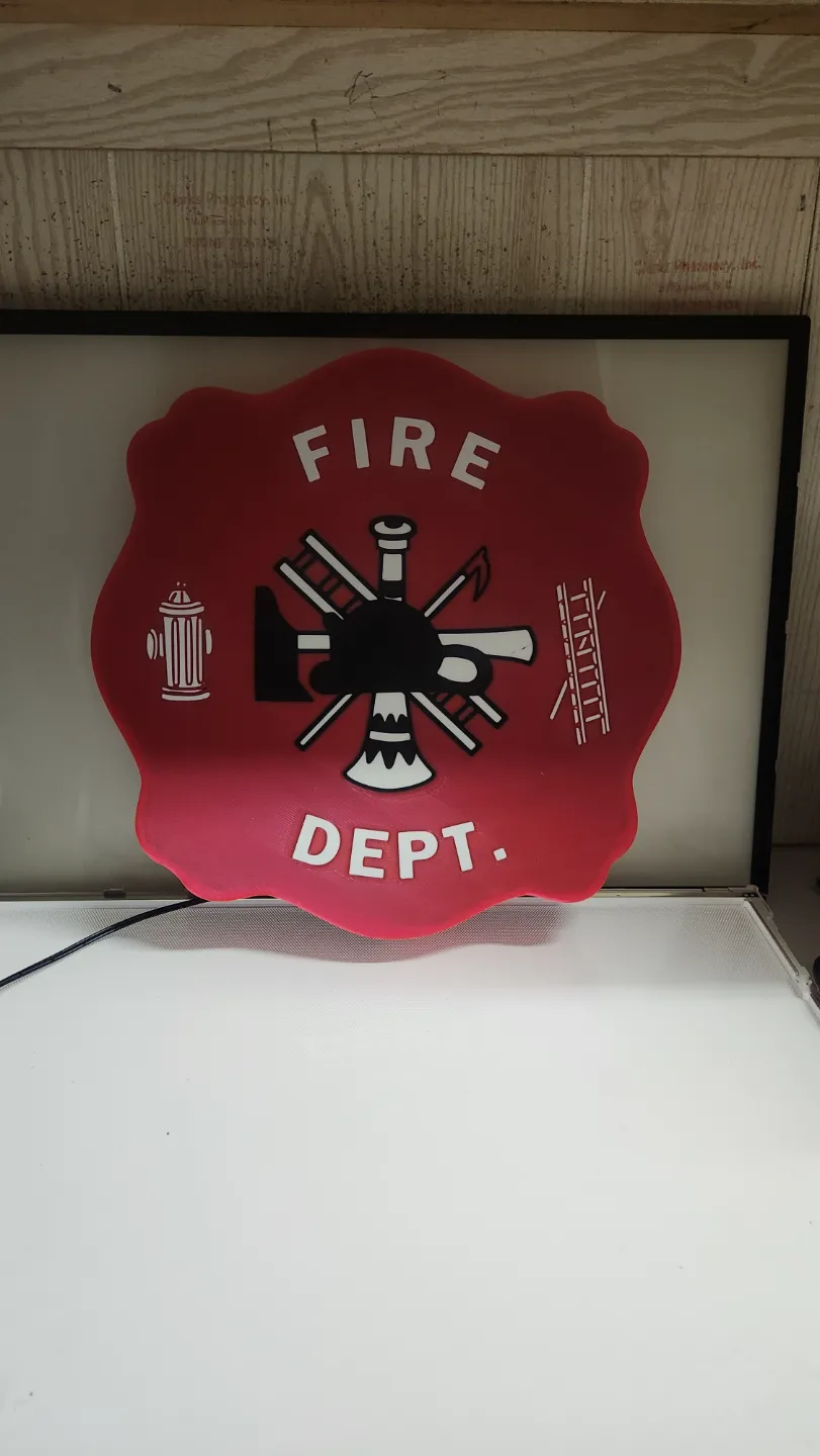 FireFighter lightbox by robertbullock68 - MakerWorld