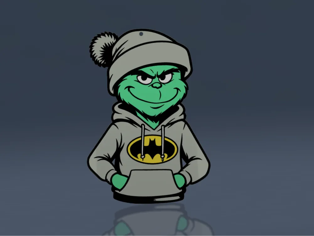 Grinch Ornament - Batman - Free 3D Print Model - MakerWorld