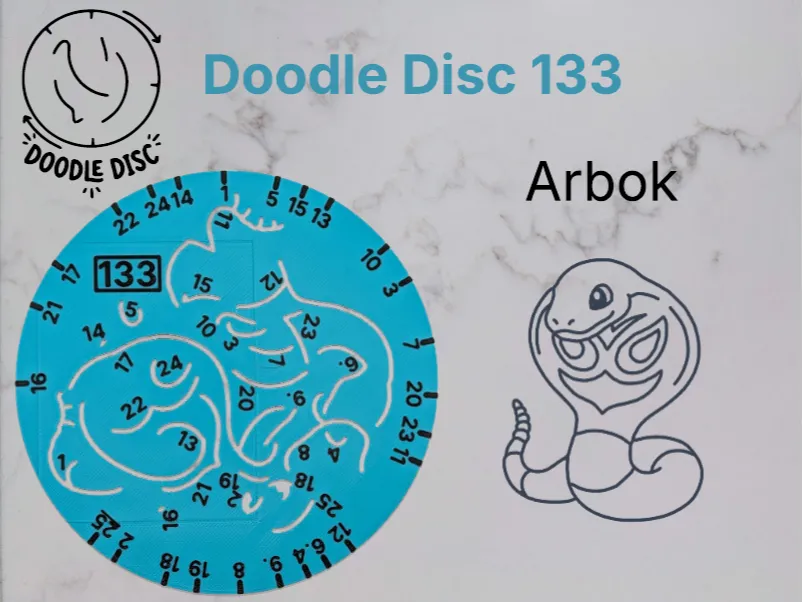 Doodle Disc 133 Arbok - Free 3D Print Model - MakerWorld