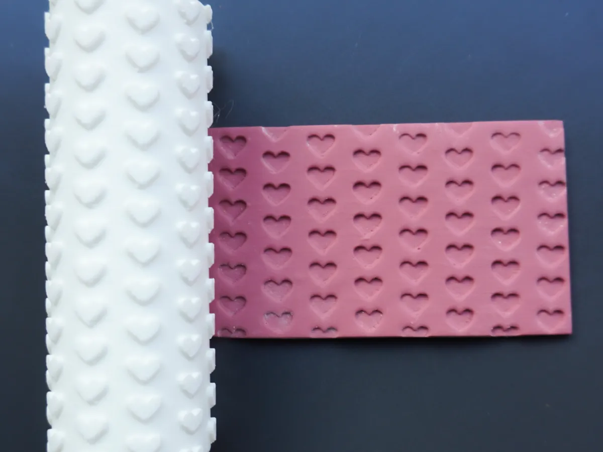 Texture Heart Pattern Polymer Clay Valentine's Day - Free 3D Print ...