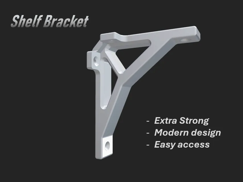 Shelf Bracket - Modern L support bracket for shelf by Tobias11 ...