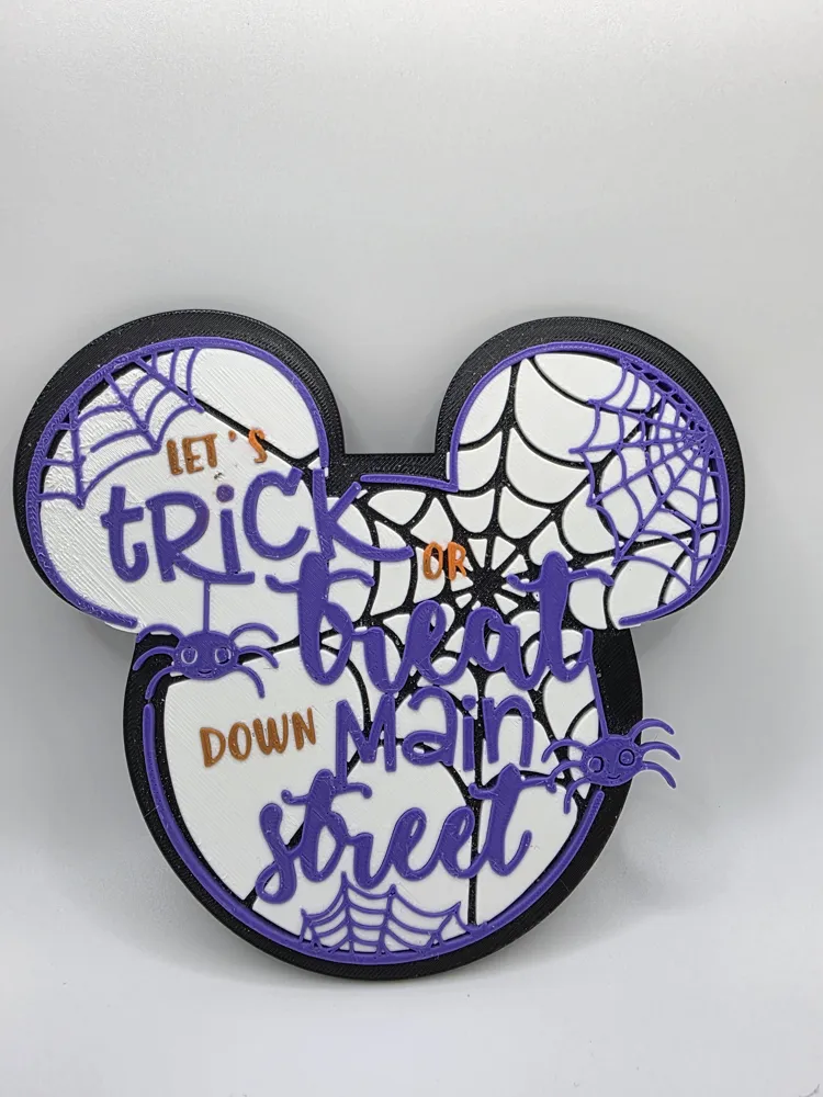Let's Trick or Treat Down Main Street 3D Sign by homeleswaffle ...